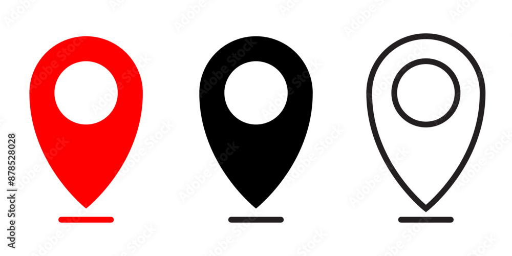 set of icons Location Pin, Map Pin, Place, Location, Address, location ...