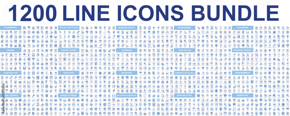 Mega set of vector thin line icons. Editable stroke. Contains such icon ...
