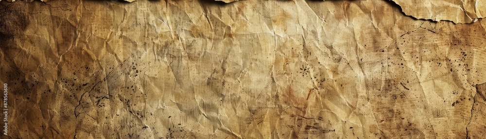 Aged Paper Texture Background - A close-up shot of a wrinkled and aged ...