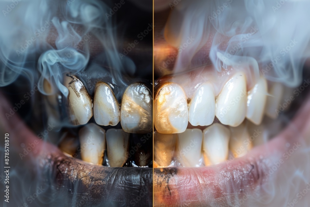 Dental Health Comparison: Smoker vs. Non-Smoker Teeth with Detailed ...