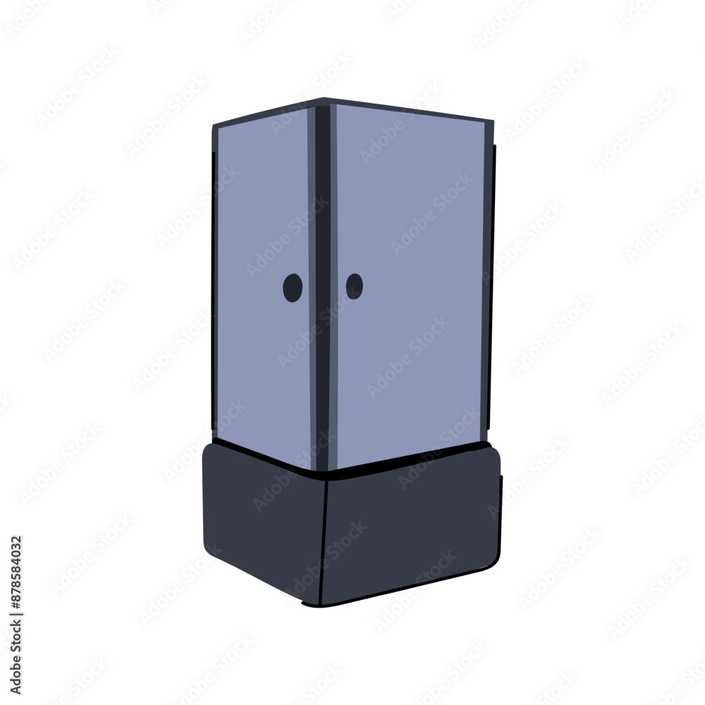 room shower cabin cartoon. water interior, cubicle wet, head tile room ...