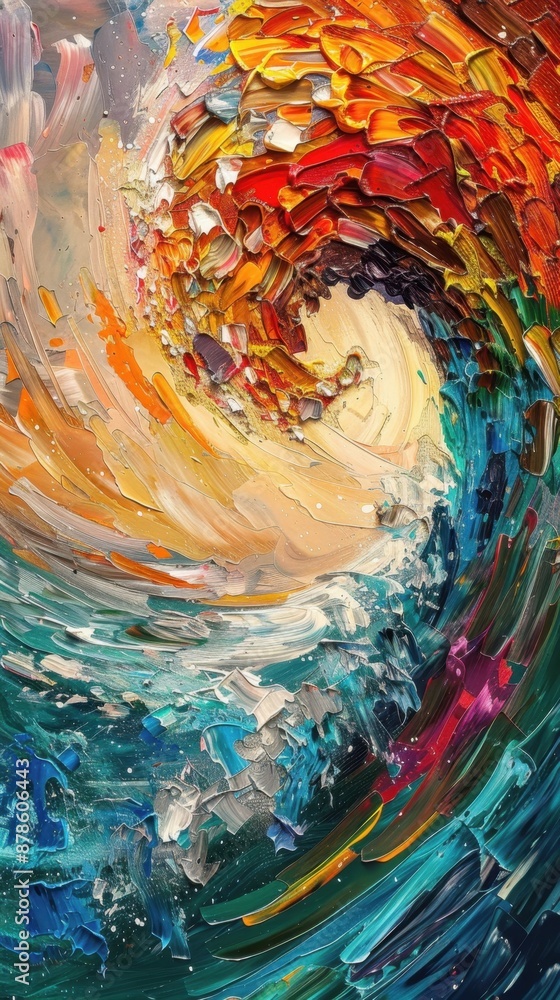 Abstract colorful patterns flat design top view space theme animation ...