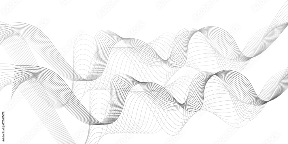 Abstract wave blend lines on transparent background. Design for banner ...
