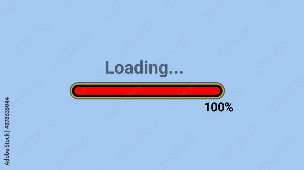Loading bar animated. Percentage countdown. 4K transparent progress bar ...