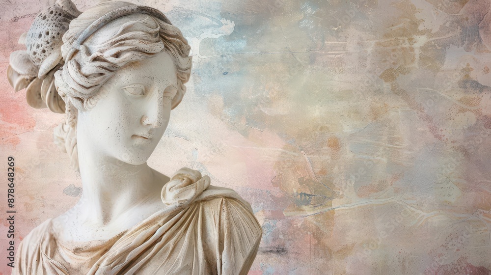 ethereal pastelhued greek goddess sculpture delicate features and ...