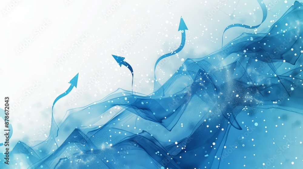 Abstract blue arrow background. Abstract background with flowing blue ...