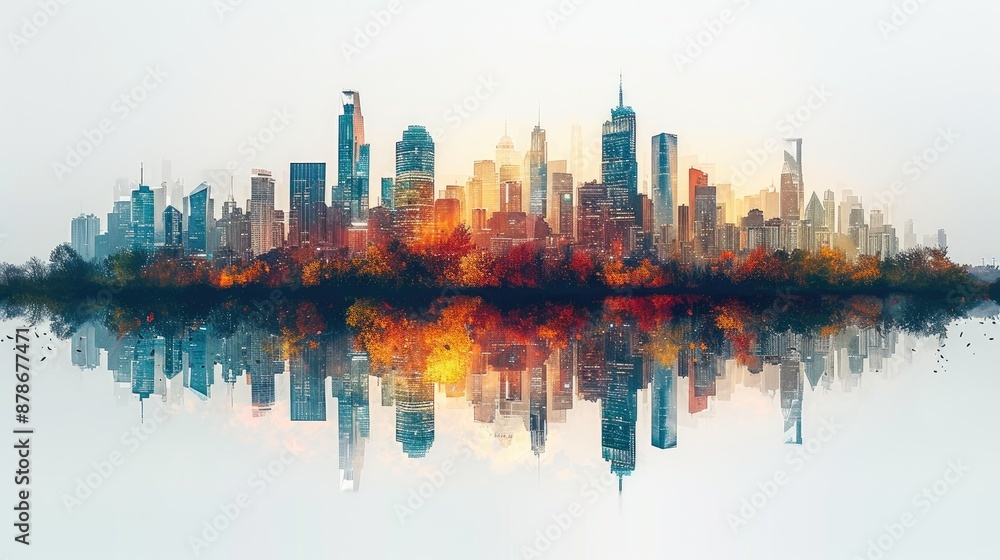 Infographic: City Skyline Statistics and Trends Stock Illustration ...