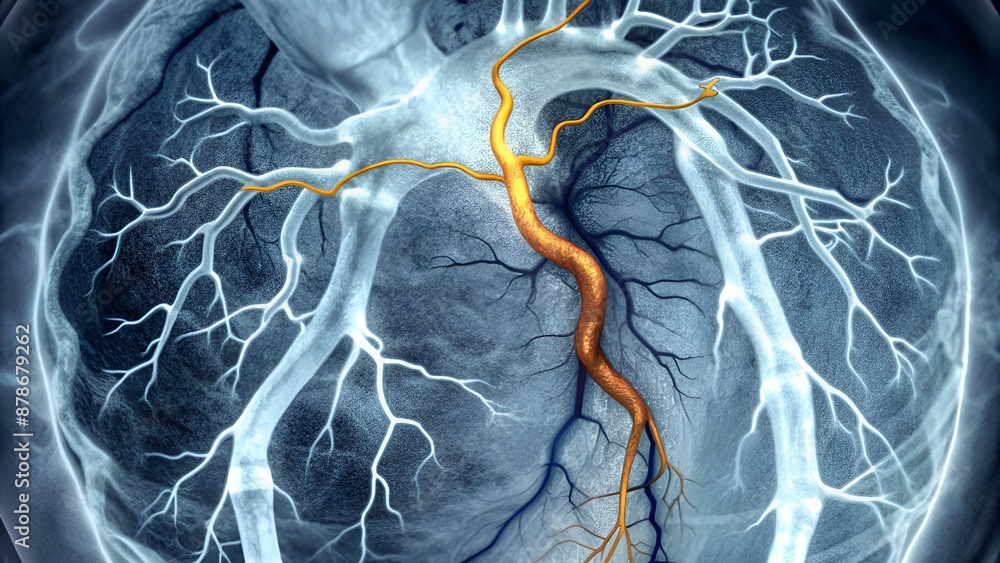 Coronary angiogram (CAG) was performed left anterior descending artery ...