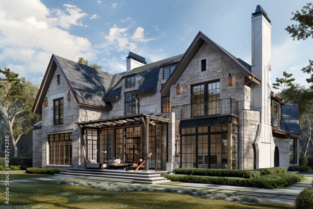 Classic House With Spacious Front Porch, Combine traditional ...