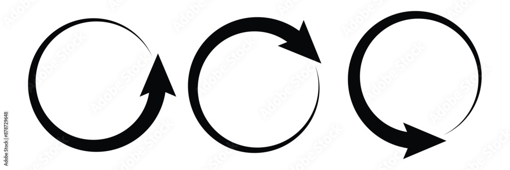 Loading icon set. Screen load progress wait circle vector symbol. Web ...
