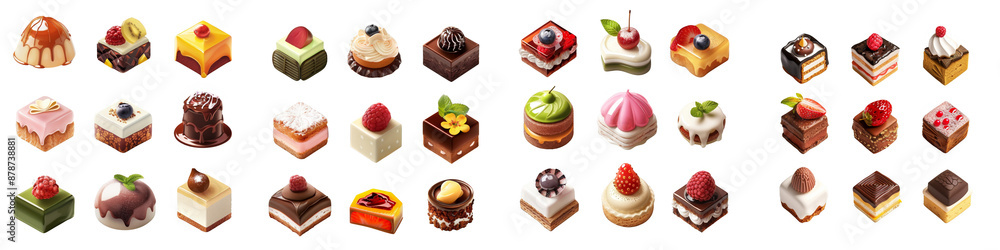 Petit Four clipart collection, symbol, logos, icons isolated on ...