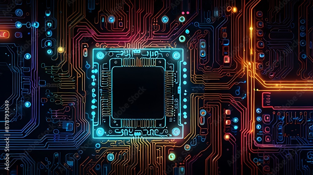 Abstract background technology circuit bord, processor, electrical ...