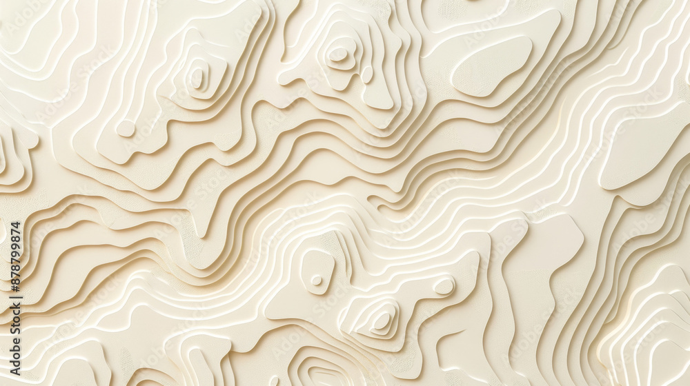 Topographic map background with topography lines and shadow ...