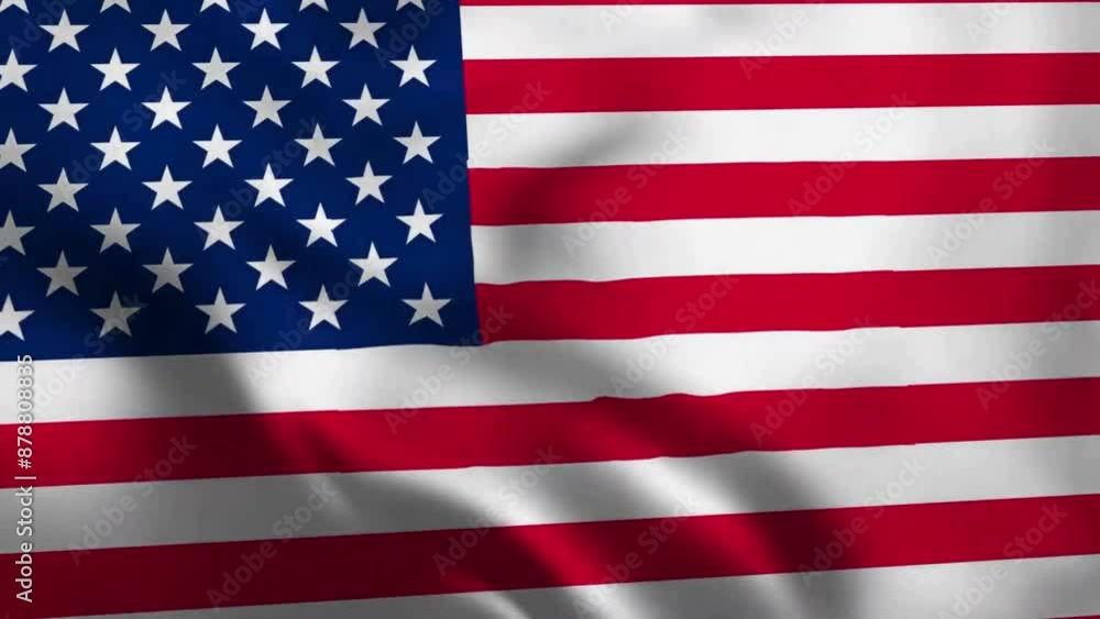 Looped dramatic waving American flag, USA Flag Animation, American Flag ...
