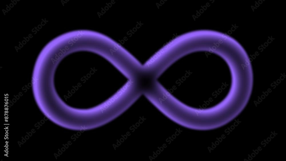 video animation infinity symbol, on a transparent background with alpha ...
