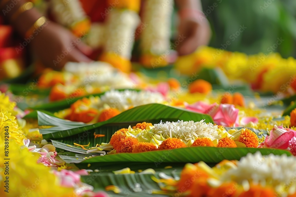 Festive joy: happy onam festival, marking harvest season,colorful ...