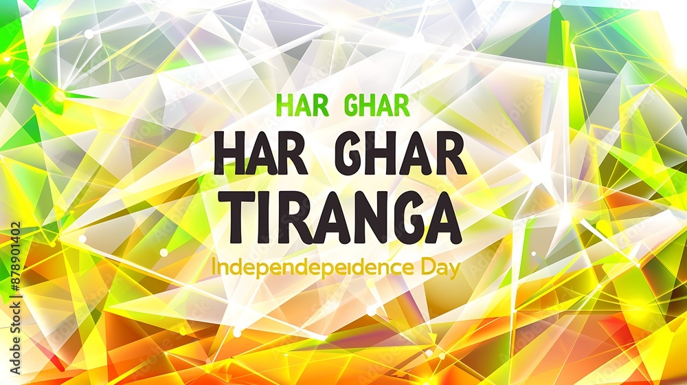 A contemporary vector illustration with "HAR GHAR TIRANGA India ...