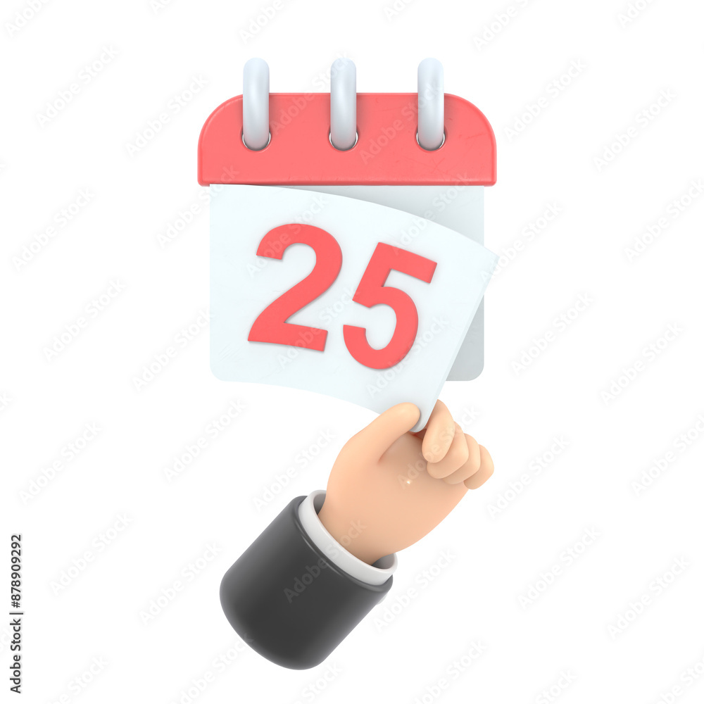 Transparent Backgrounds Mock-up. Tear off the calendar sheet. 25 is the ...