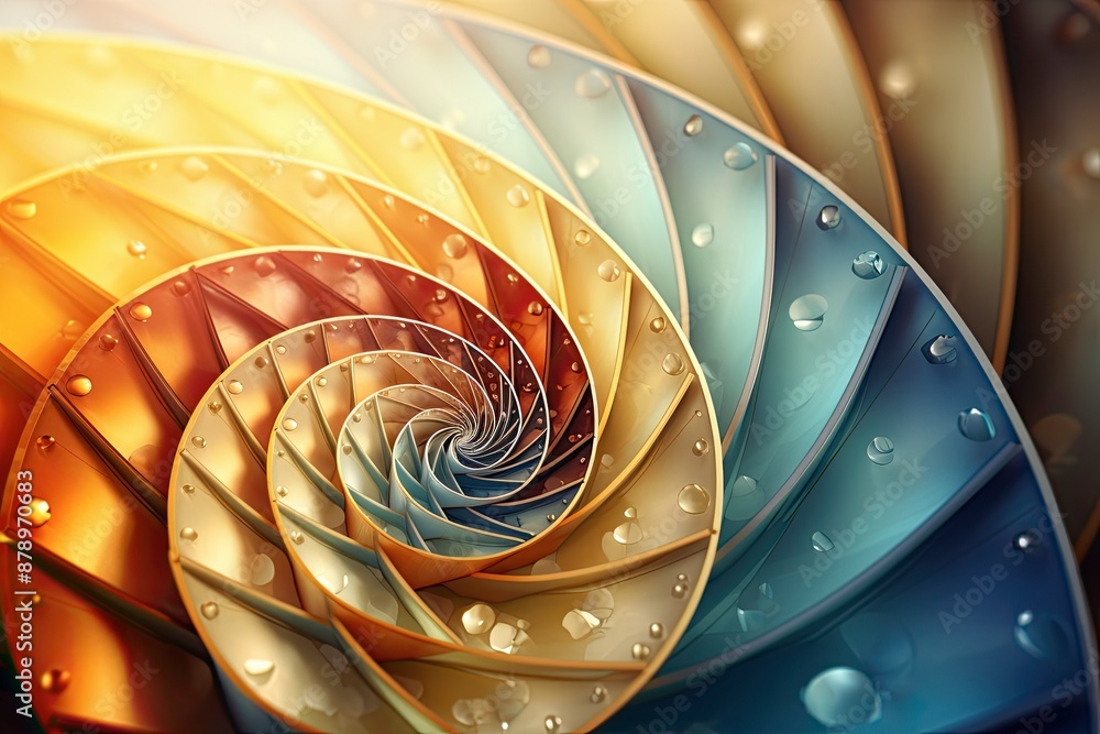 Fibonacci Spiral Background. The natural harmony and mathematical ...