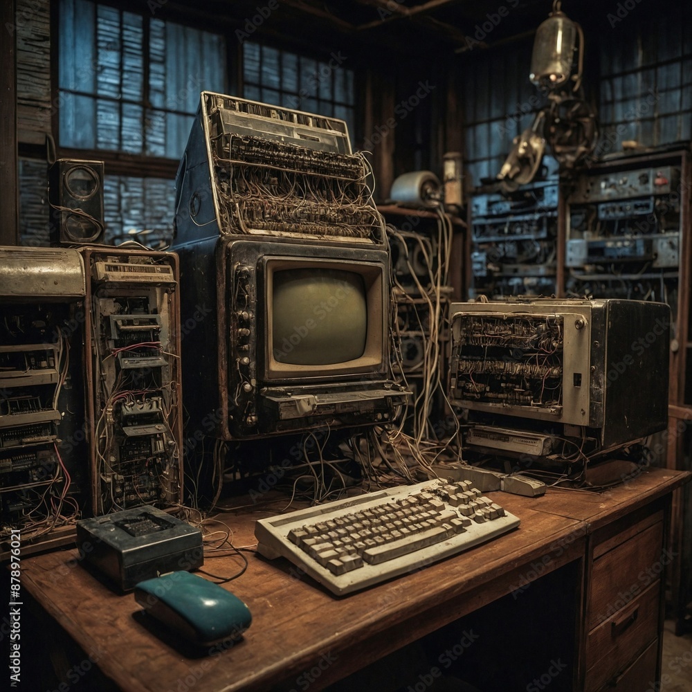 old computer monitor In the annals of technological history, an old ...