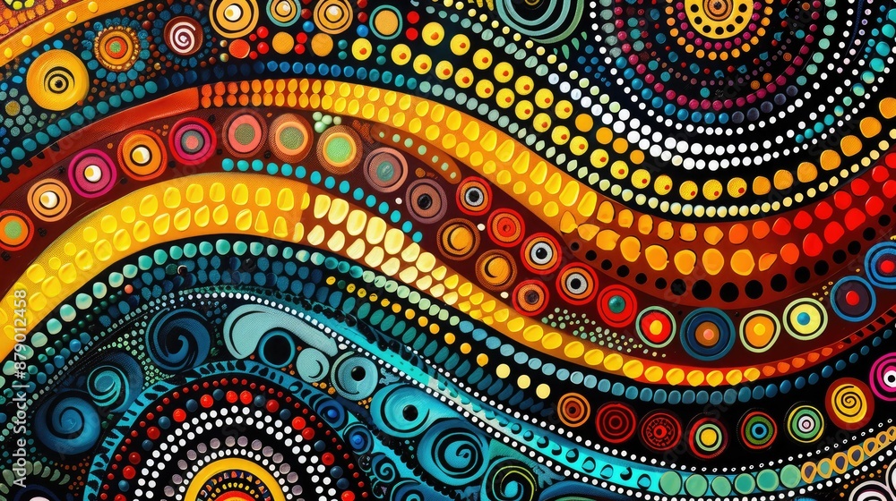 Native American weaving patterns mixed with Australian Aboriginal dot ...