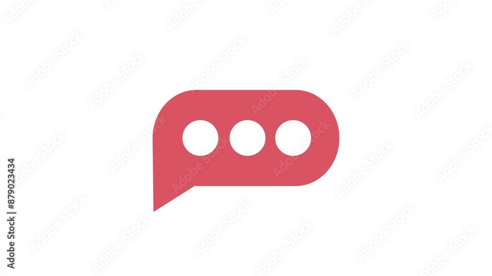 Chat bubble with three dots jumping 2D loading animation. Typing dots ... Chat bubble with three dots jumping 2D loading animation. Typing dots ...