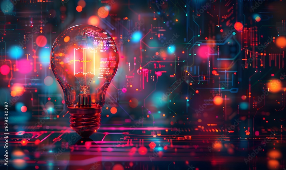 Foto de a digital composition illustrating the journey of digital ...