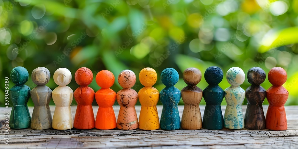 Various human figures representing diversity in gender age and race ...