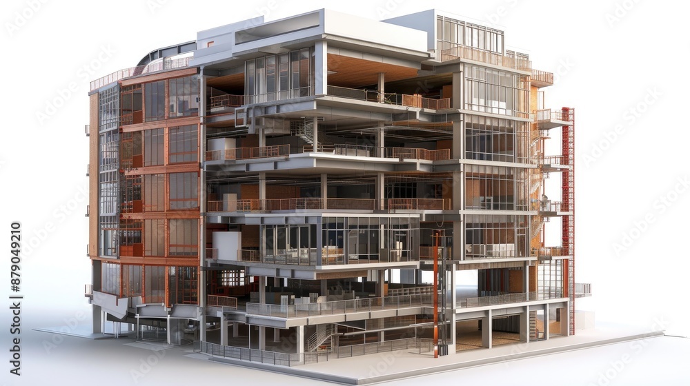 BIM model showing the complete lifecycle of a building from design to ...