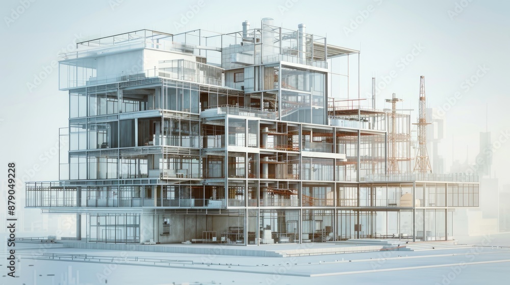 BIM model showing the complete lifecycle of a building from design to ...