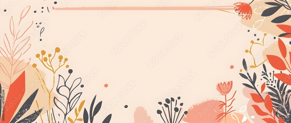 Friendship Day Doodle Page Print Border Design with Warm Color Palette ...
