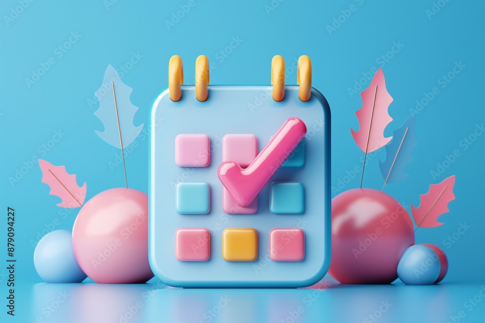 Imagery of Levitating Planner with Tick - Booking and Validation Idea ...