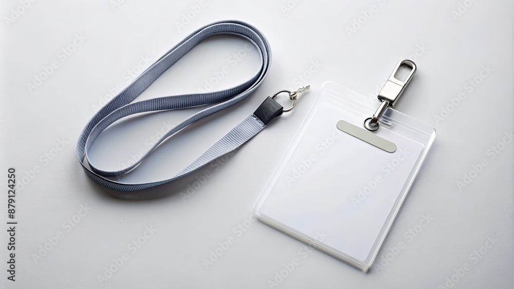 Blank id card holder with lanyard for identification, lanyard, blank ...