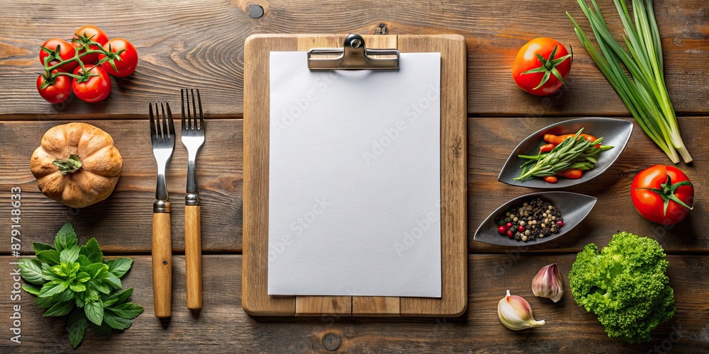 Clipboard with A4 blank paper for food menu mockups and more , menu ...