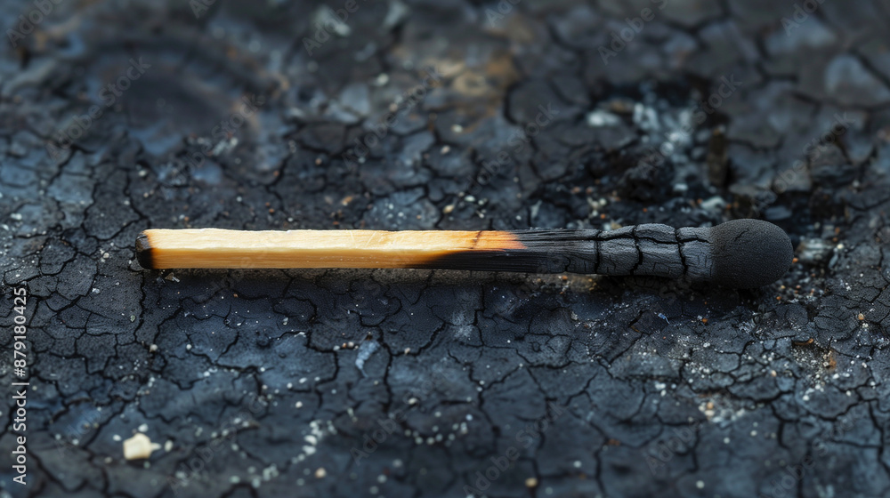 Burnout symbol: a match burned to the end, representing the feeling of ...