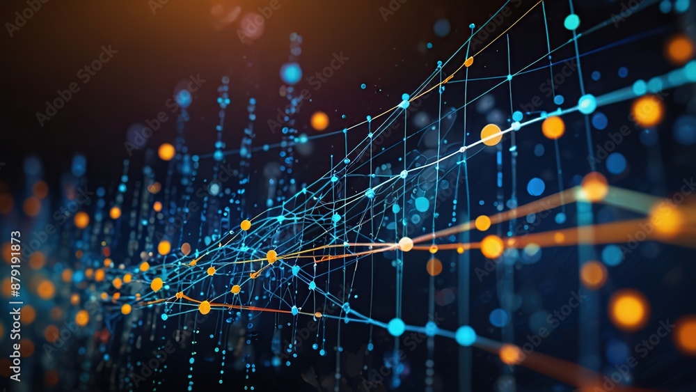 Perfect digital background showing data, network, processor, analysis ...