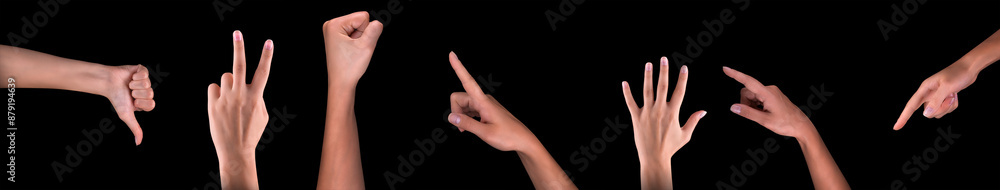 Hand gestures shown on dark background highlight nonverbal ...