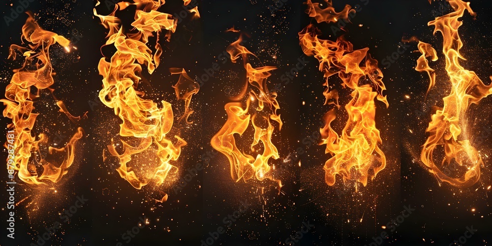 Firescape A Collection of Fire-Themed Design Elements for Creative ...