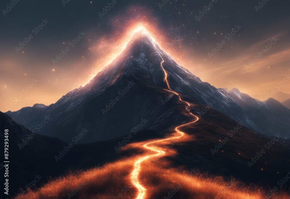 leadership top peak abstract business rise map hill succeed career way ...