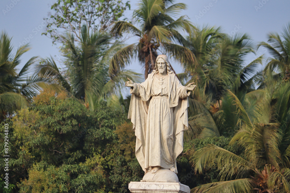 Statue of Jesus Located in Ella, Old Goa, Panaji, the Statue of Jesus ...