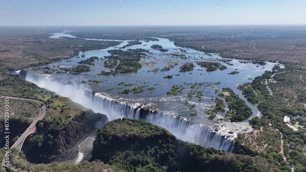 Wideo Stock: Zimbabwe Skyline At Victoria Falls In Matabeleland North ...