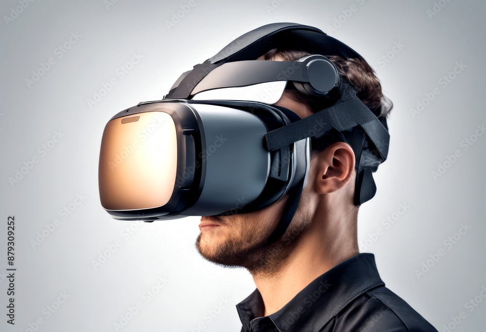 modern reality vr goggles olated white ar virtual adset computing ...