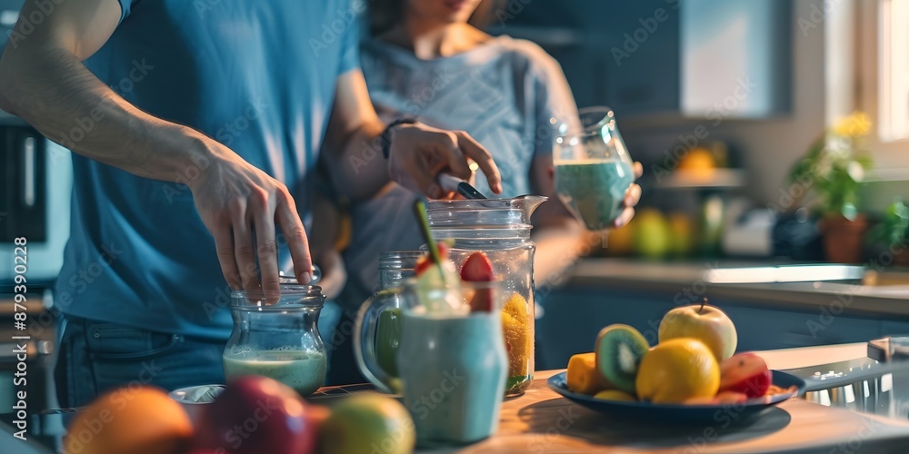 Morning Bliss Couples Delightful Breakfast Smoothie Ritual, Healthy ...