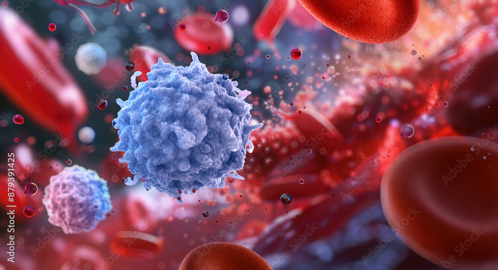 Lymphocytes, immune cells, white blood cells. Adaptive immune system ...