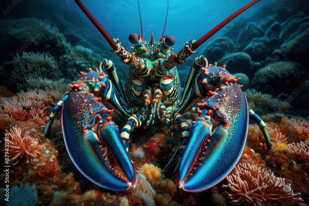 Painted rock lobster, common rock lobster, bamboo lobster, blue spiny ...