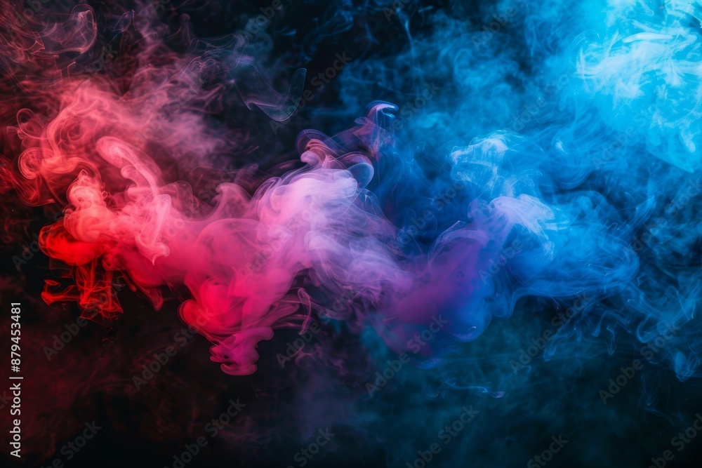 colorful vibrant smoke bomb explosion clouds in the shape of a heart ...
