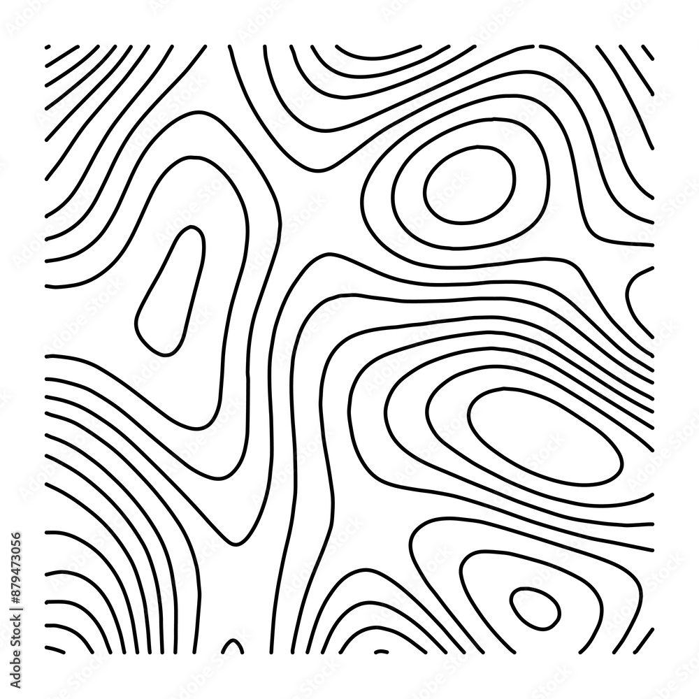 Topographic map patterns, topography line map. Vintage outdoors style ...