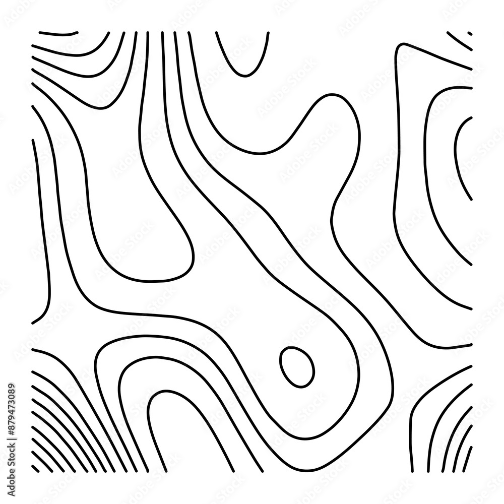 Topographic map patterns, topography line map. Vintage outdoors style ...