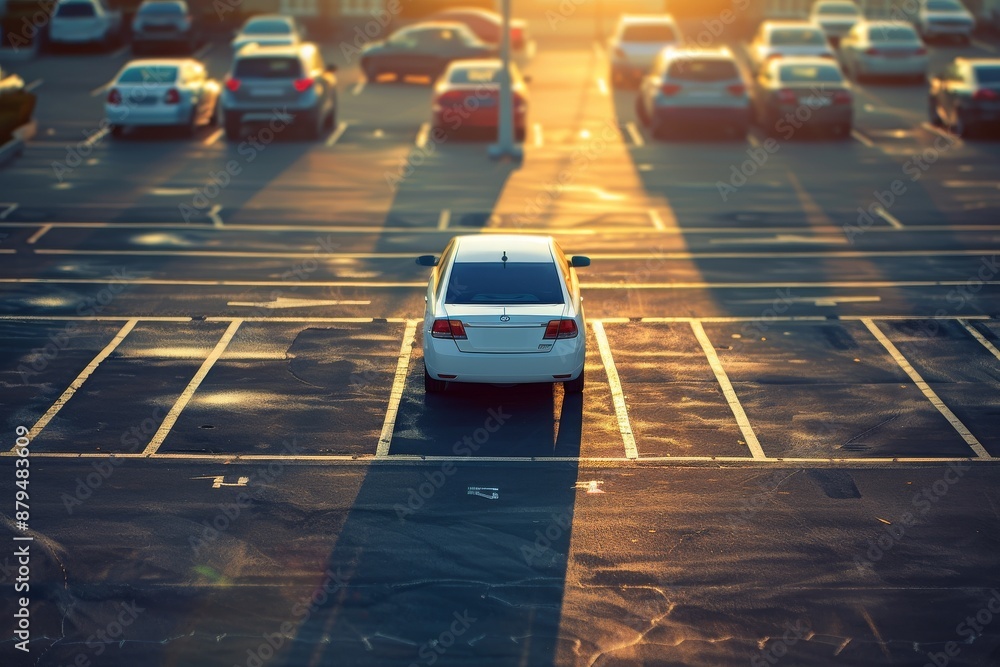 headlights close-up, car dealership, auto theme. Beautiful simple AI ...