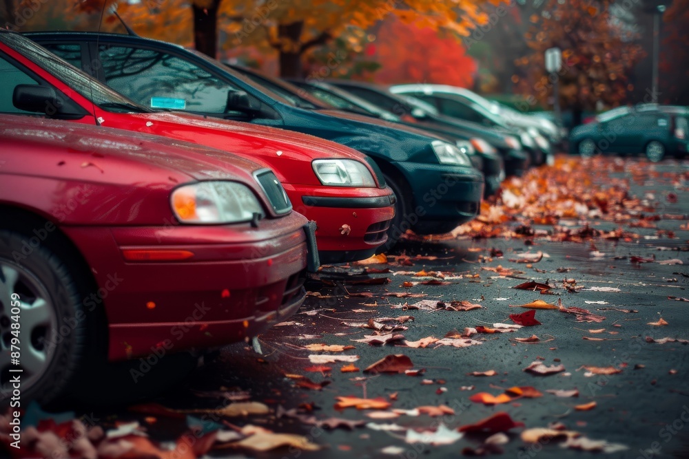 headlights close-up, car dealership, auto theme. Beautiful simple AI ...